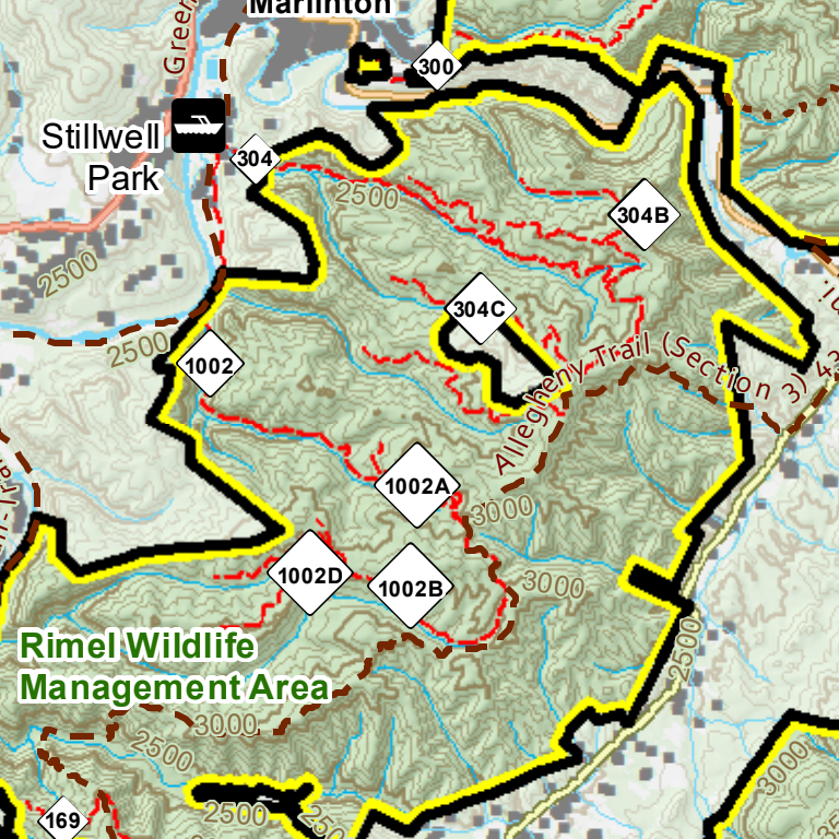 Rimel Wildlife Management Area Map by WV Division of Natural Resources ...