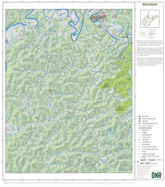 Ritchie County, WV Quad Maps - Bundle Map by WV Division of Natural ...