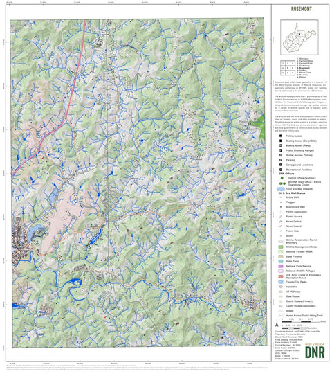 Harrison County, WV Quad Maps - Bundle Map by WV Division of Natural ...