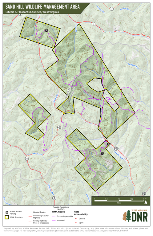 Sand Hill Wildlife Management Area Map by WV Division of Natural ...