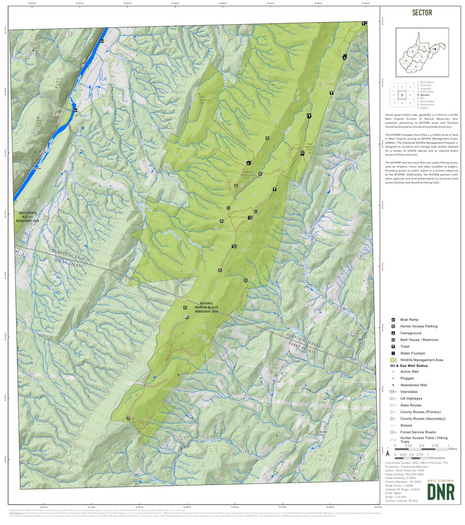Sector Quad Topo - WVDNR Map by WV Division of Natural Resources ...