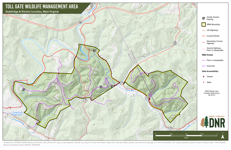 Toll Gate Wildlife Management Area Map by WV Division of Natural ...