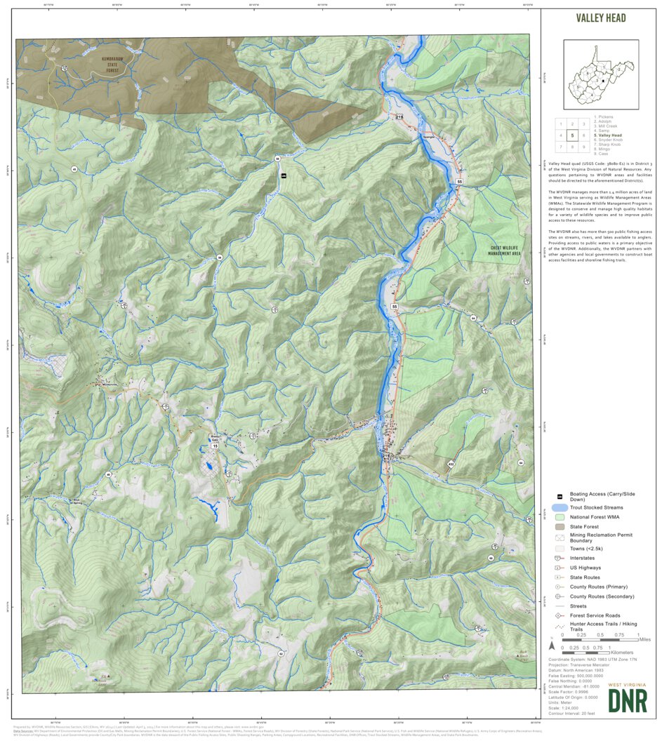 Valley Head Quad Topo - WVDNR Map by WV Division of Natural Resources ...