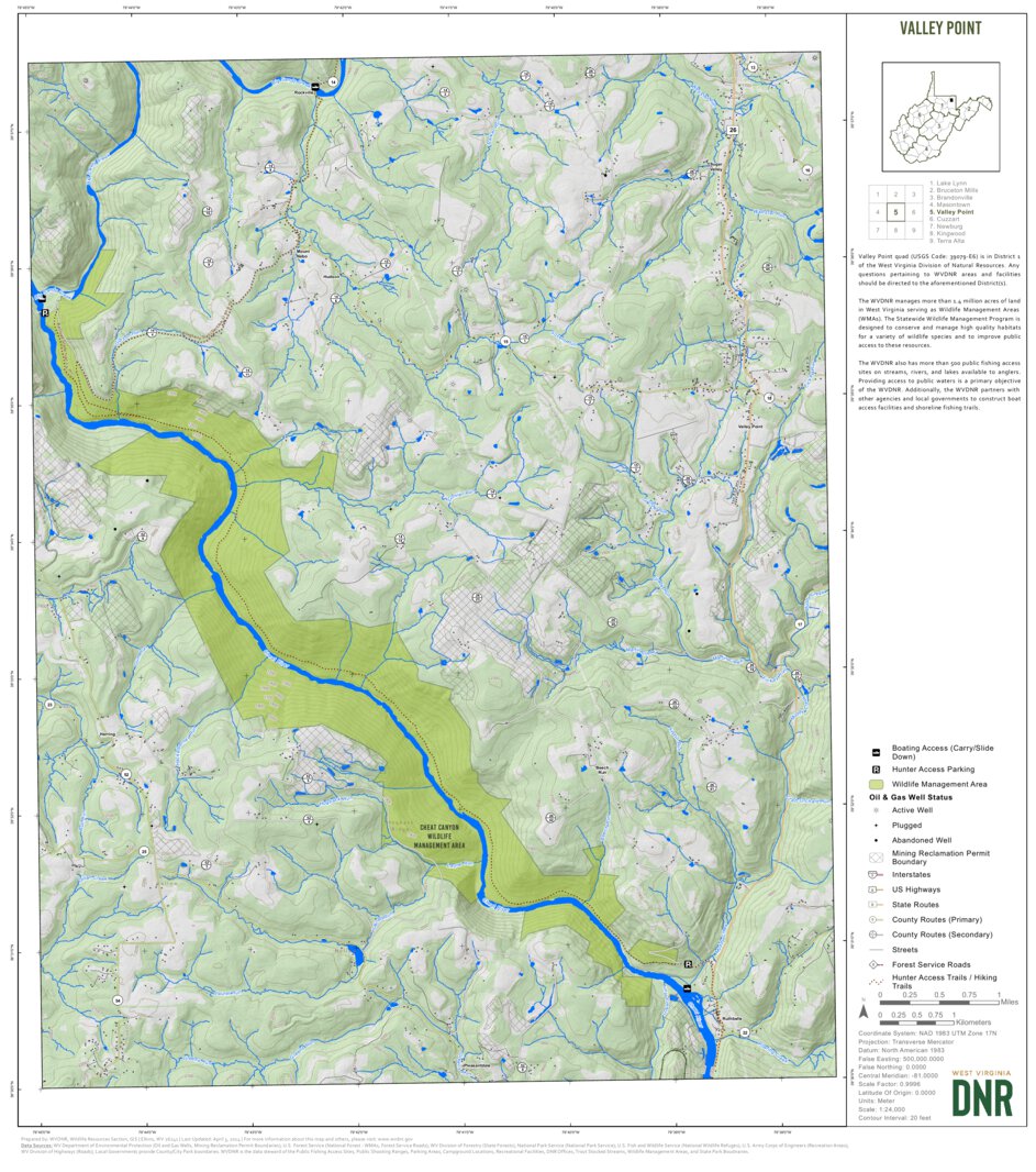 Valley Point Quad Topo - WVDNR Map by WV Division of Natural Resources ...