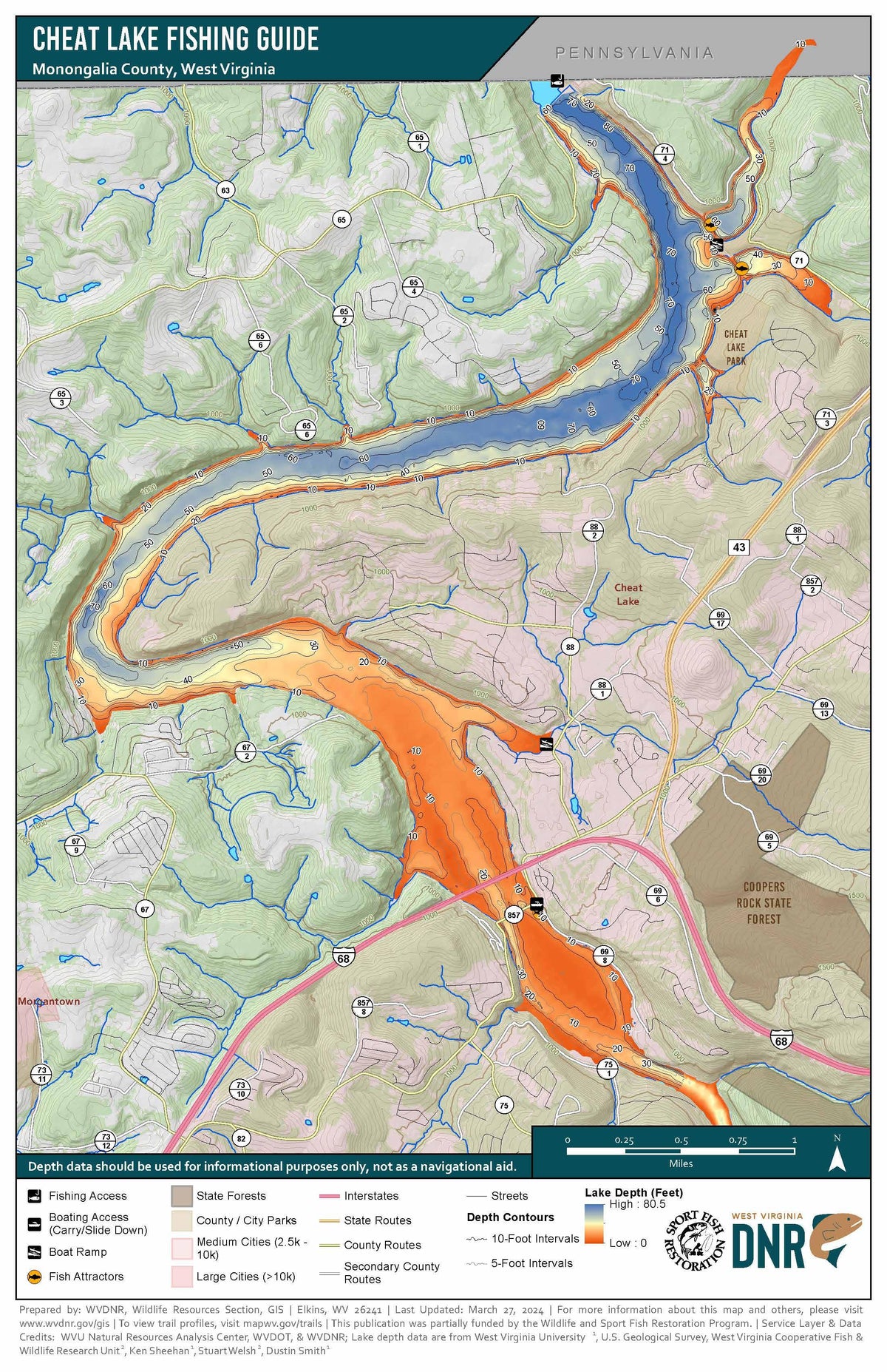 WVDNR Statewide Lake Maps - Bundle Map by WV Division of Natural ...