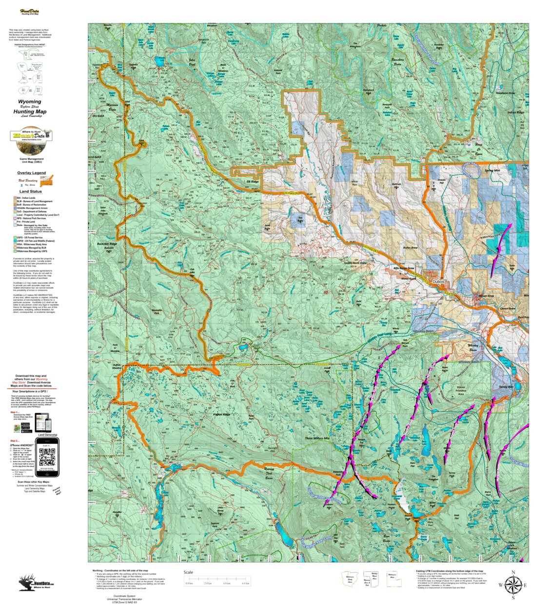 Bighorn Sheep Unit 10 Map by Wyoming HuntData LLC | Avenza Maps