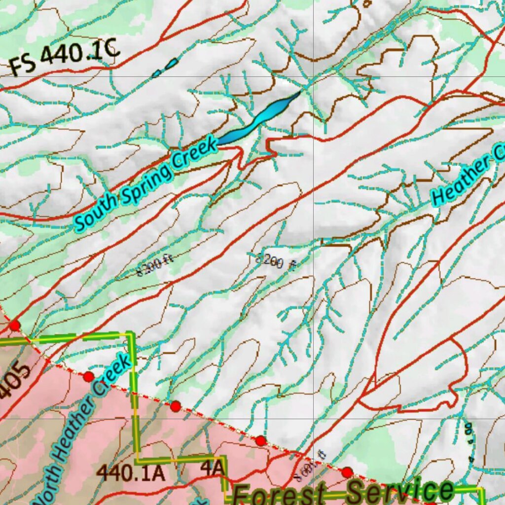 Wy Elk Unit 15 Topo with Concentrations Map by Wyoming HuntData LLC ...