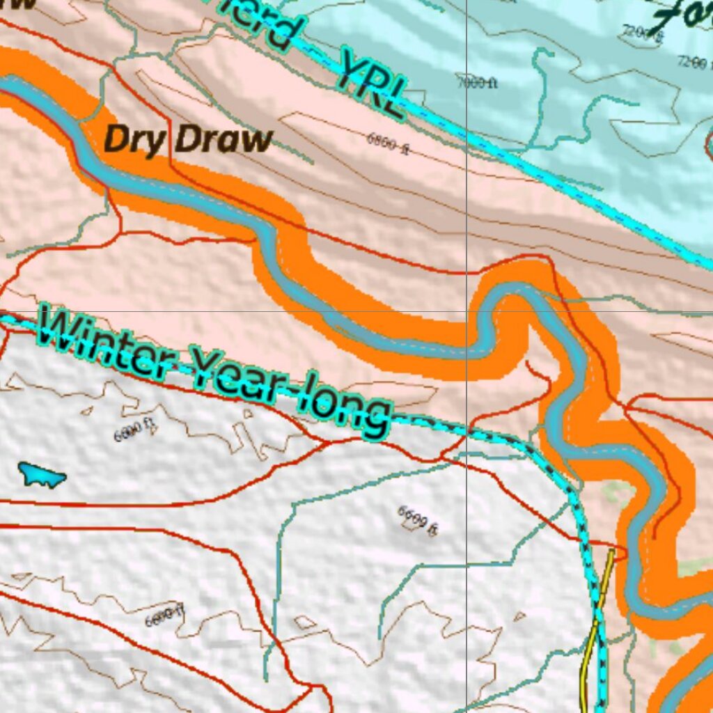 Wy Mule Deer Unit 161 Topo with Concentrations Map by Wyoming HuntData ...