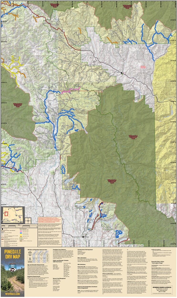 Pinedale - Dubois - 2025 ORV - GeoPDF Map by Wyoming State Parks ...
