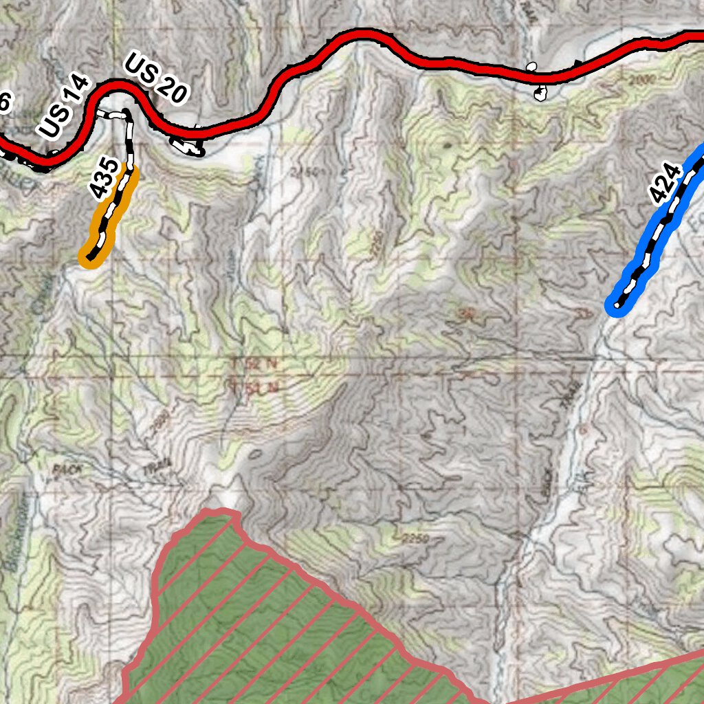 Shoshone North Map by Wyoming State Parks | Avenza Maps