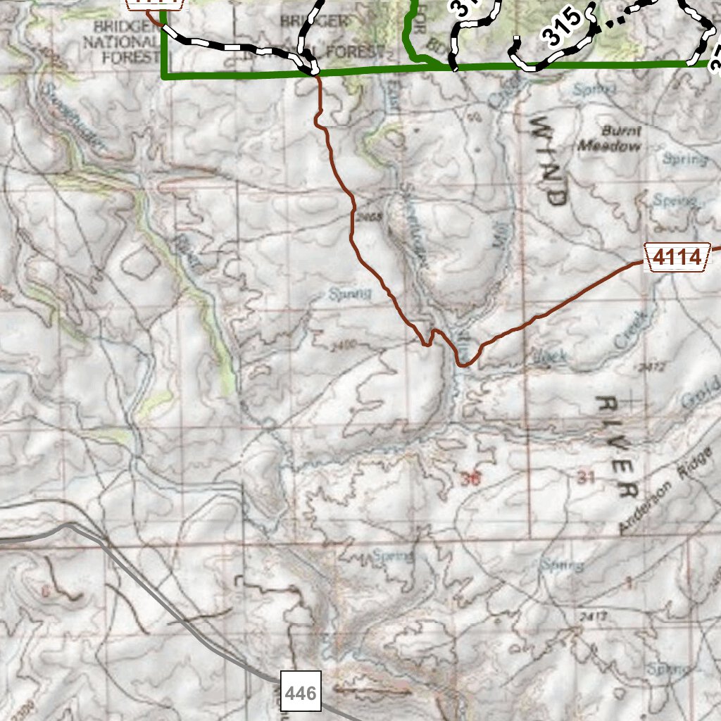Shoshone South Map by Wyoming State Parks | Avenza Maps