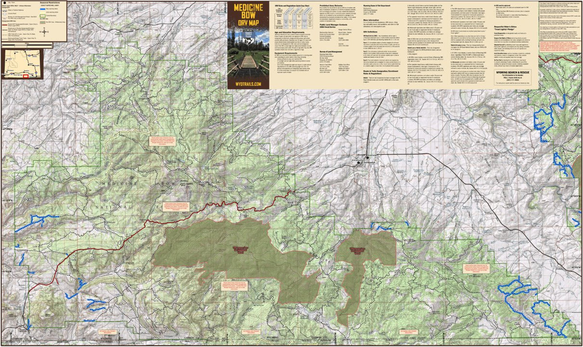 Sierra Range Map by Wyoming State Parks | Avenza Maps