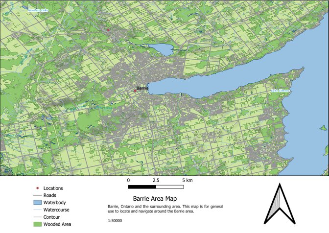 Barrie Area Map by Xavier Maps | Avenza Maps