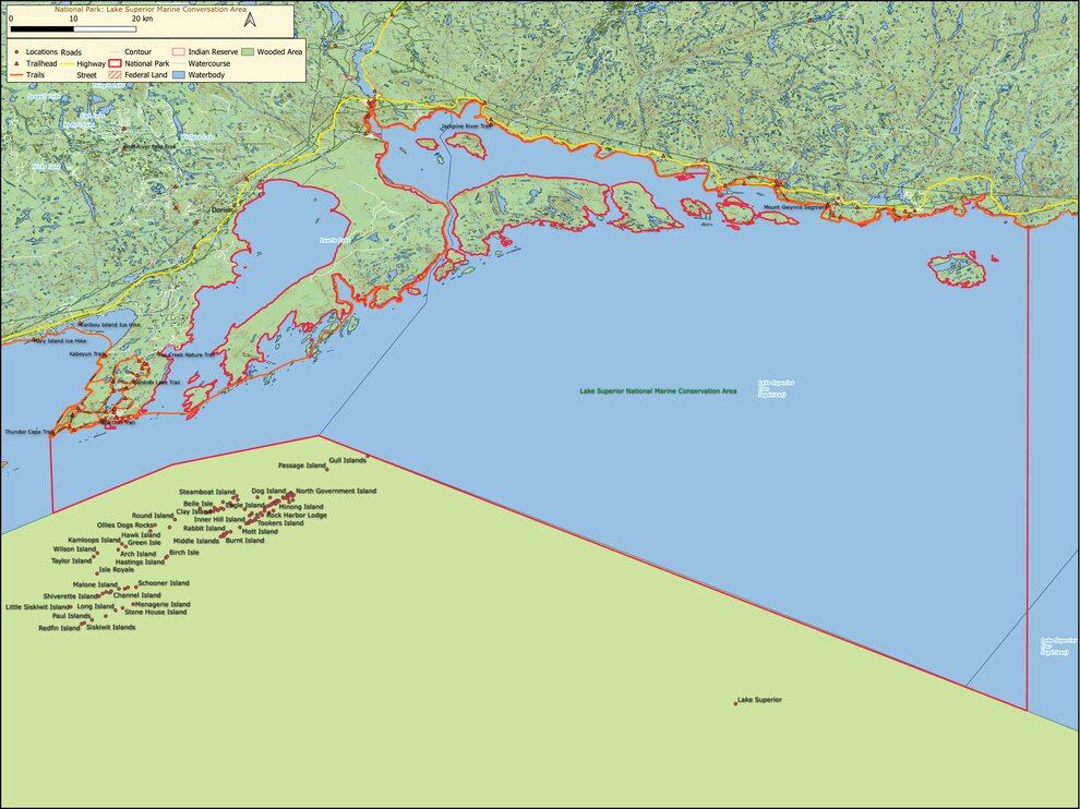 Canada National Parks: Lake Superior Marine Conversation Area Map by ...