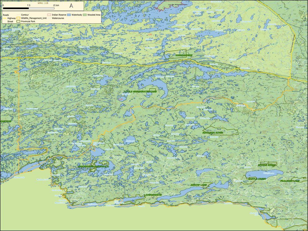 Ontario - Wildlife Management Unit (WMU) - 11B Map by Xavier Maps ...
