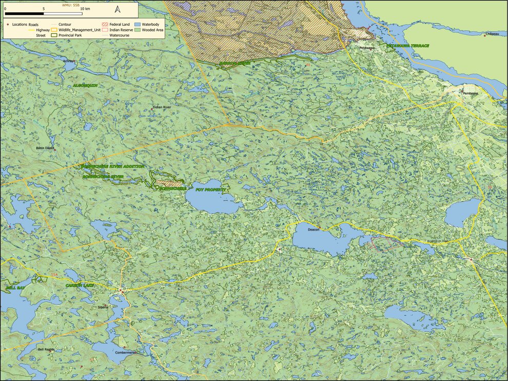 Ontario - Wildlife Management Unit (WMU) - 55B Map by Xavier Maps ...