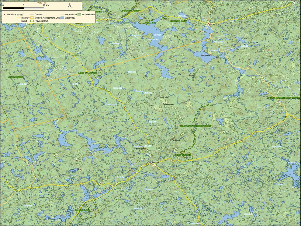 Ontario - Wildlife Management Unit (WMU) - 57 Map by Xavier Maps ...