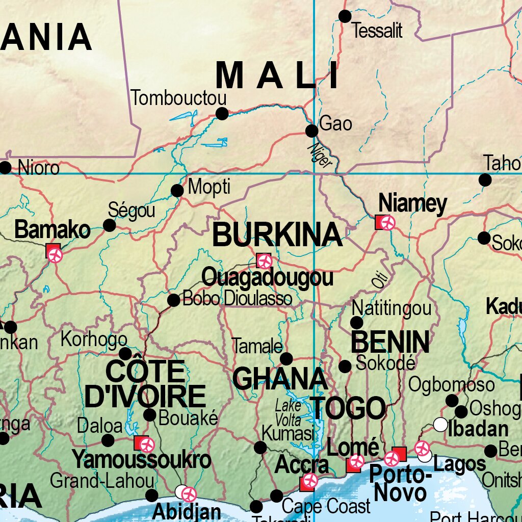 XYZ Huge World Physical iMap 1:20m Scale - 2025 Map by XYZ Maps ...