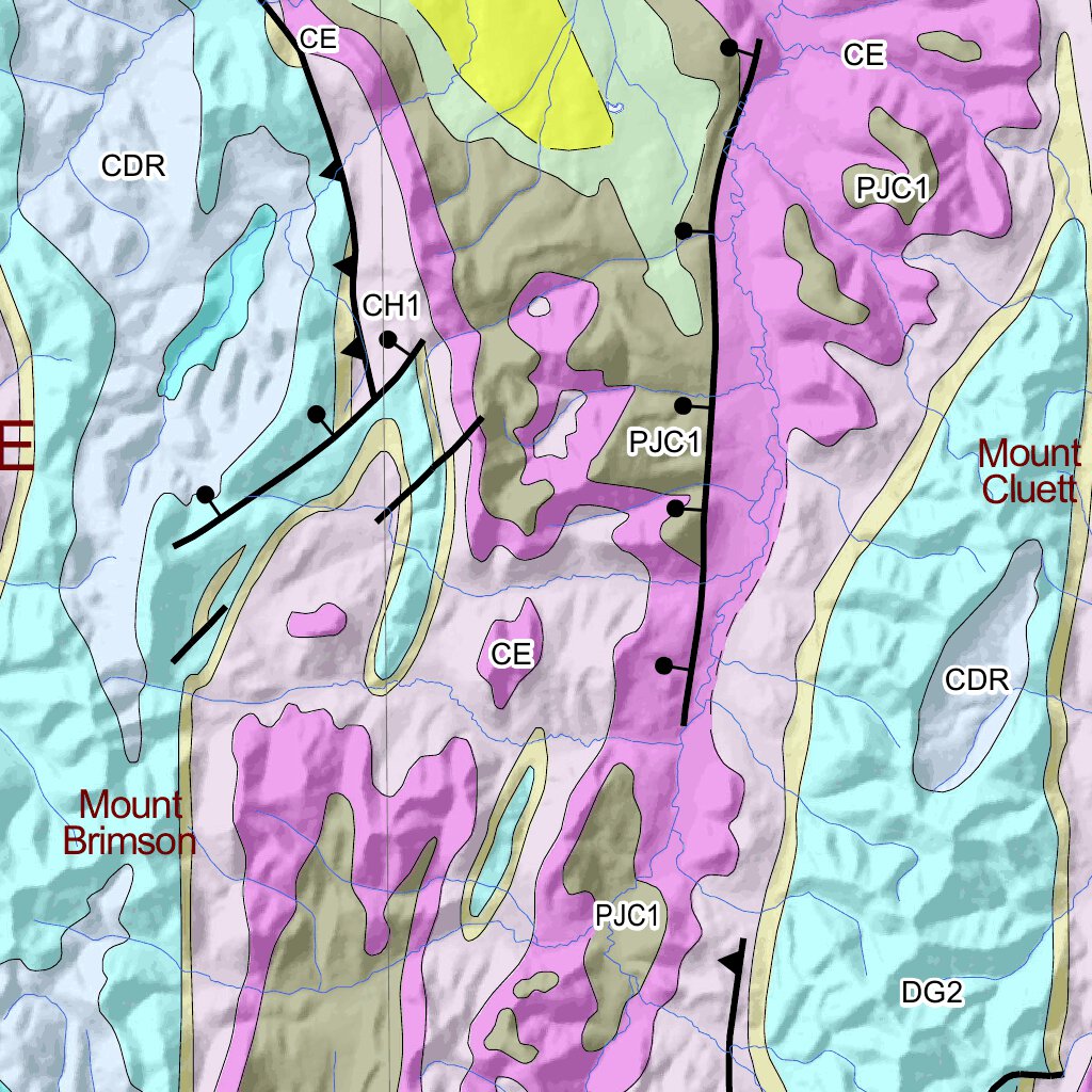 116F & 116G, Ogilvie River: Yukon Bedrock Geology Map by Yukon ...