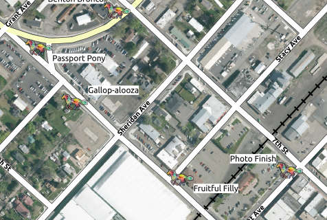 Prosser Painted Ponies Map by Zan Strausz Cartography | Avenza Maps