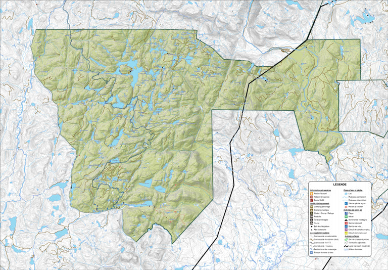 Carte du sentier local de motoneige Zec des Martres 2025 Map by Zecs ...