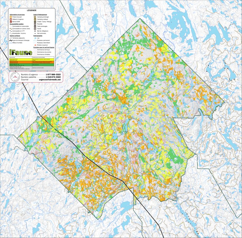 iFaune - Cerf de Virginie - Zec Boullé (2025) Map by Zecs Quebec ...