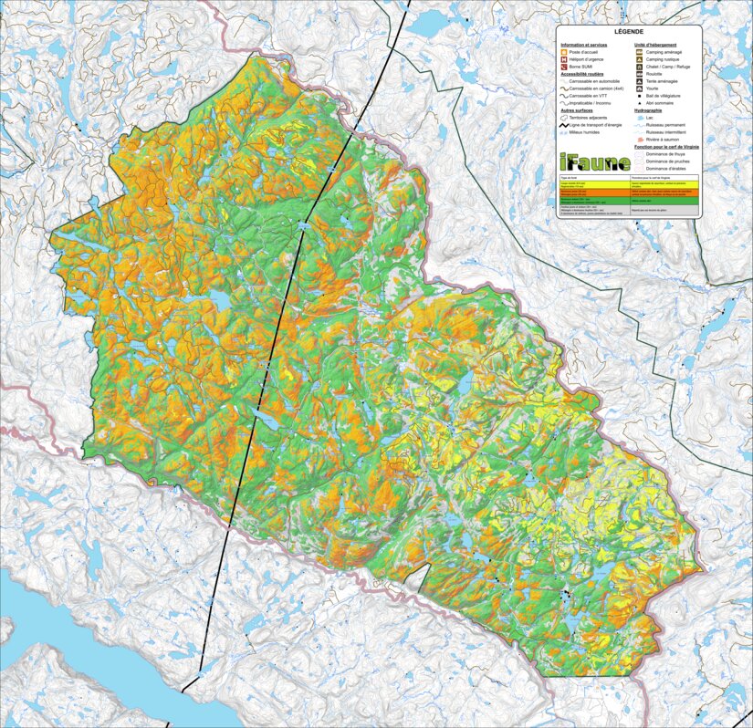 iFaune - Cerf de Virginie - Zec Chauvin (2025) Map by Zecs Quebec ...