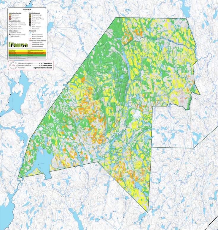 iFaune - Cerf de Virginie - Zec Frémont (2025) Map by Zecs Quebec ...