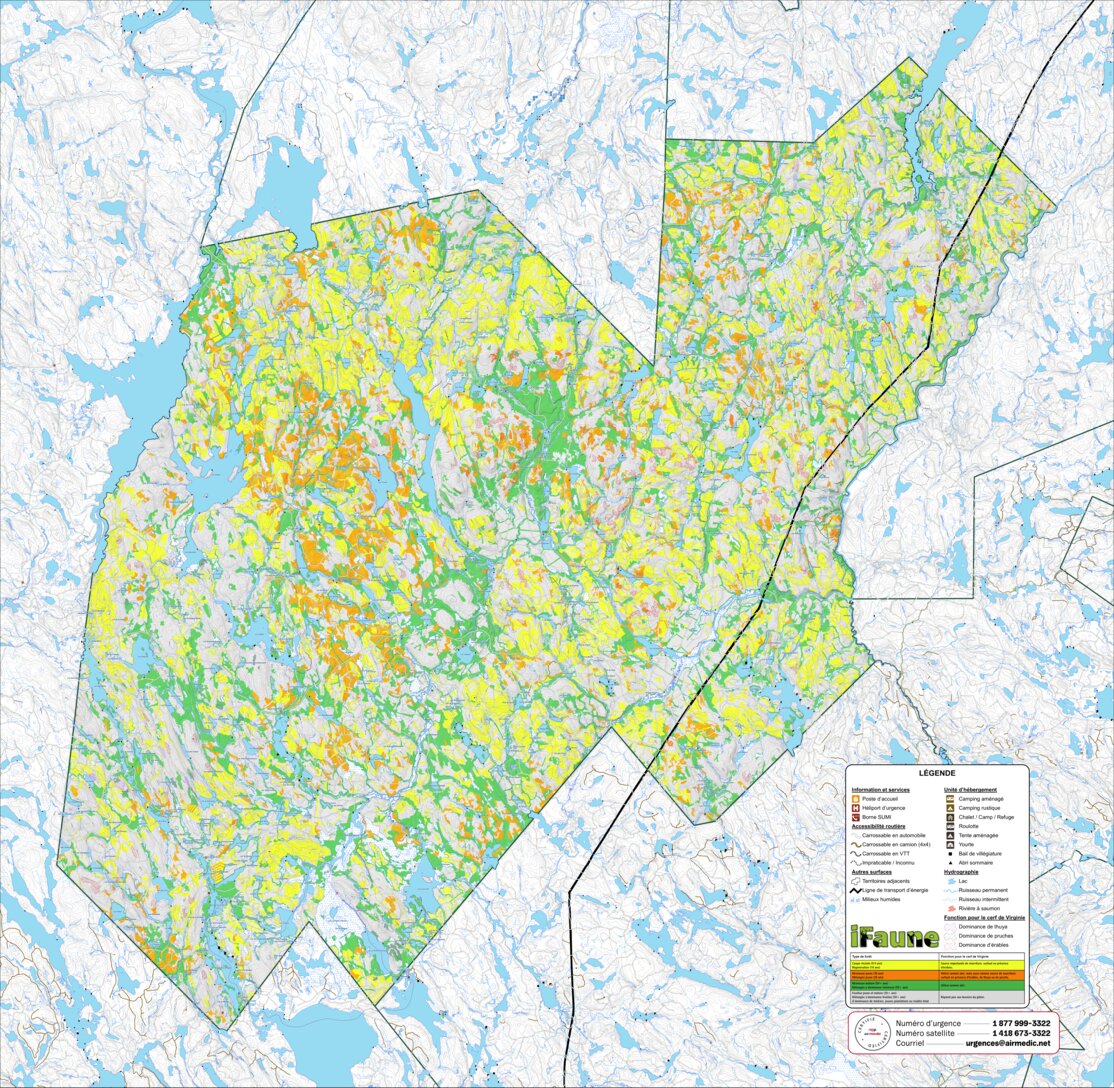 iFaune - Cerf de Virginie - Zec Gros-Brochet (2025) Map by Zecs Quebec ...