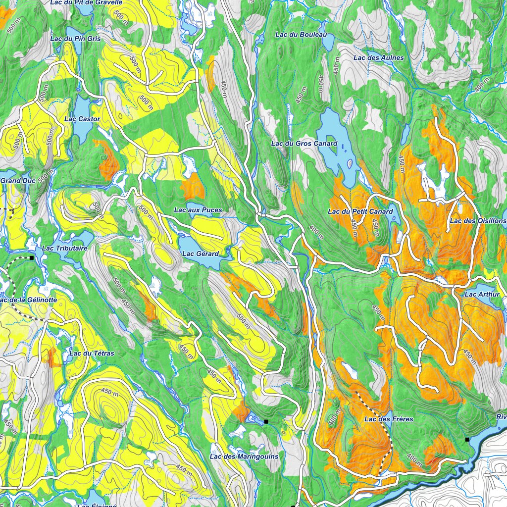iFaune - Cerf de Virginie - Zec La Lièvre (2025) Map by Zecs Quebec ...