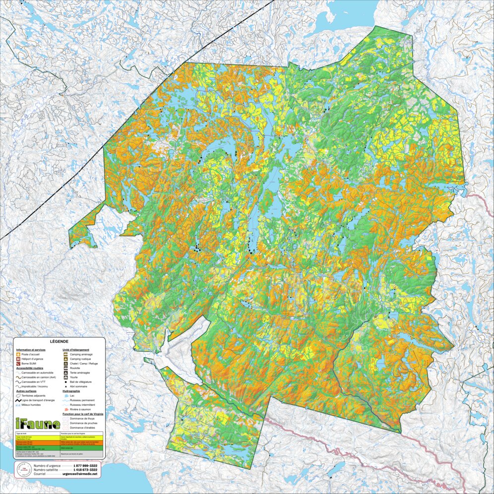iFaune - Cerf de Virginie - Zec Martin-Valin (2025) Map by Zecs Quebec ...
