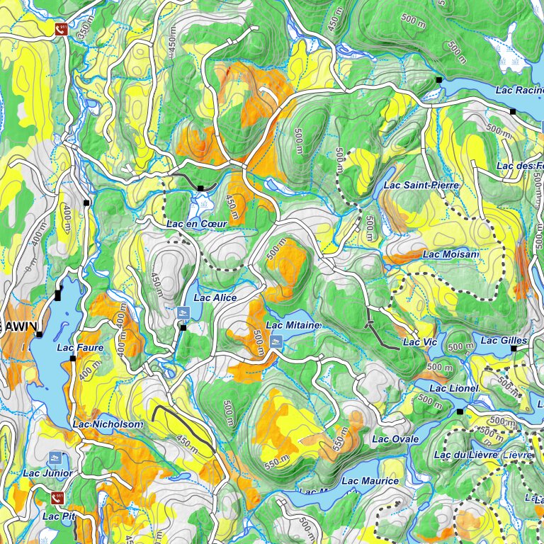 iFaune - Cerf de Virginie - Zec Menokeosawin (2024) Map by Zecs Quebec ...