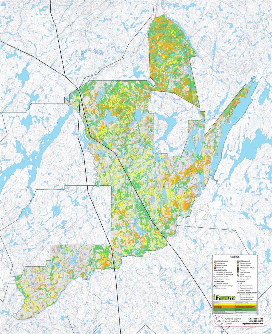 iFaune - Cerf de Virginie - Zec Normandie (2025) Map by Zecs Quebec ...