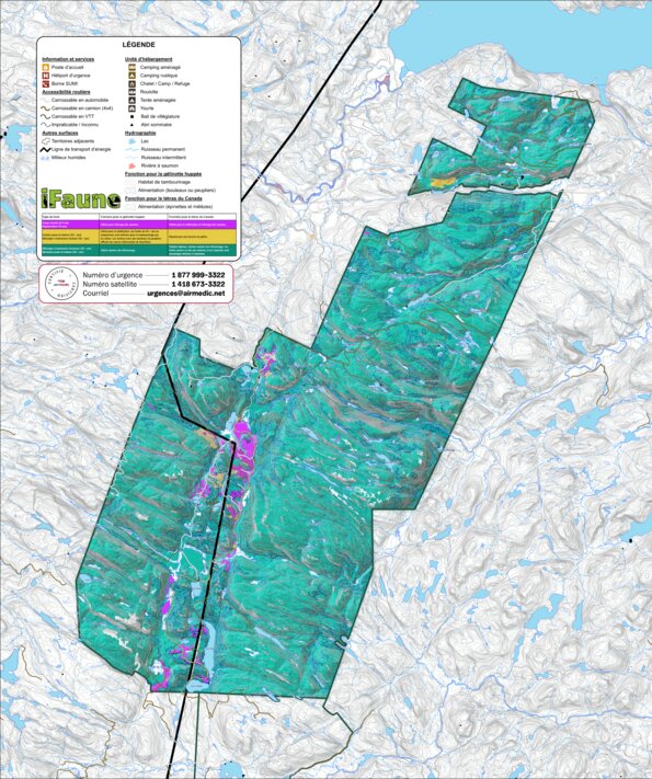 iFaune - Petit gibier - Zec Anse-Saint-Jean (2025) Map by Zecs Quebec ...
