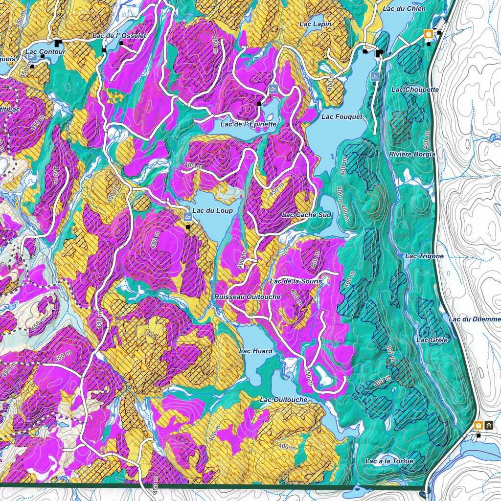 iFaune - Petit gibier - Zec Borgia (2025) Map by Zecs Quebec | Avenza Maps