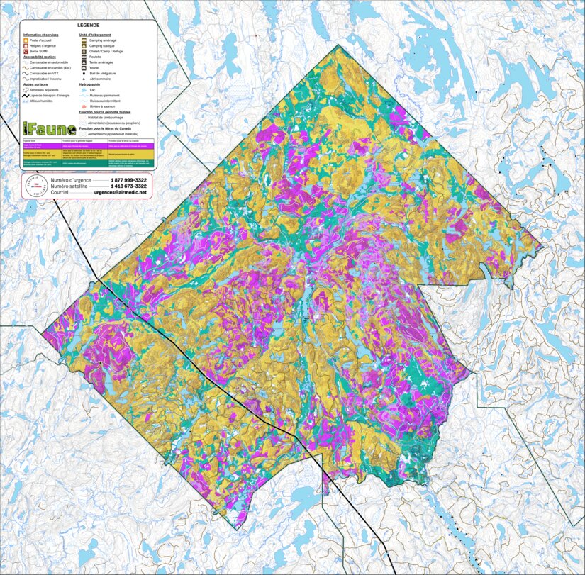 iFaune - Petit gibier - Zec Boullé (2025) Map by Zecs Quebec | Avenza Maps