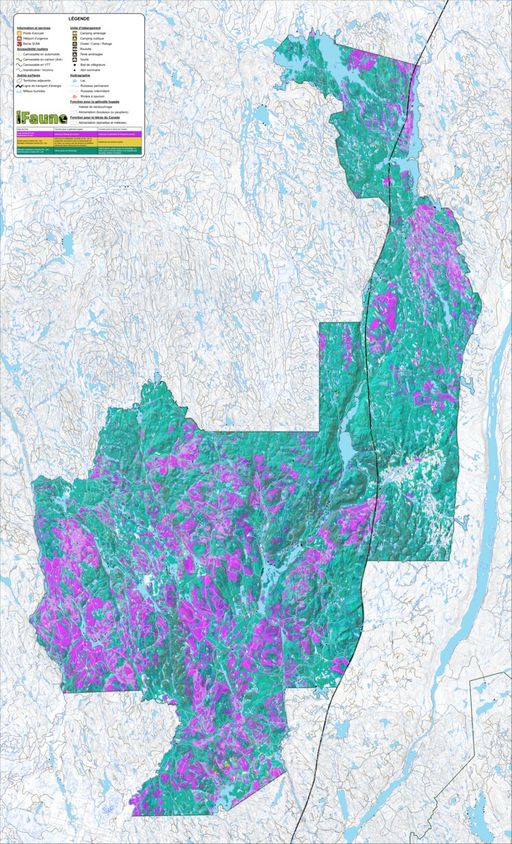 iFaune - Petit gibier - Zec des Passes (2025) Map by Zecs Quebec ...