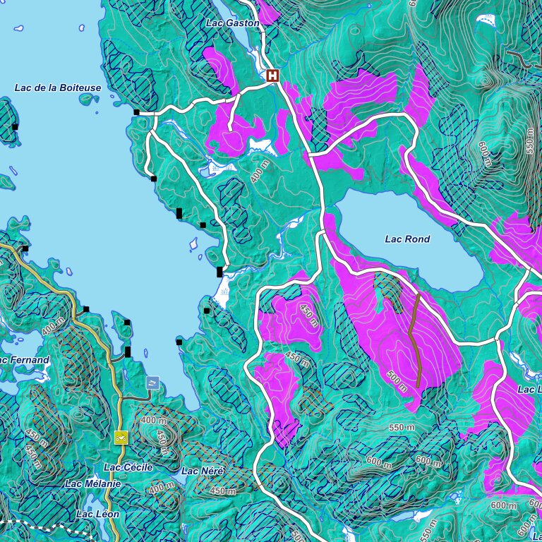 iFaune - Petit gibier - Zec du Lac-de-la-Boiteuse (2025) Map by Zecs ...