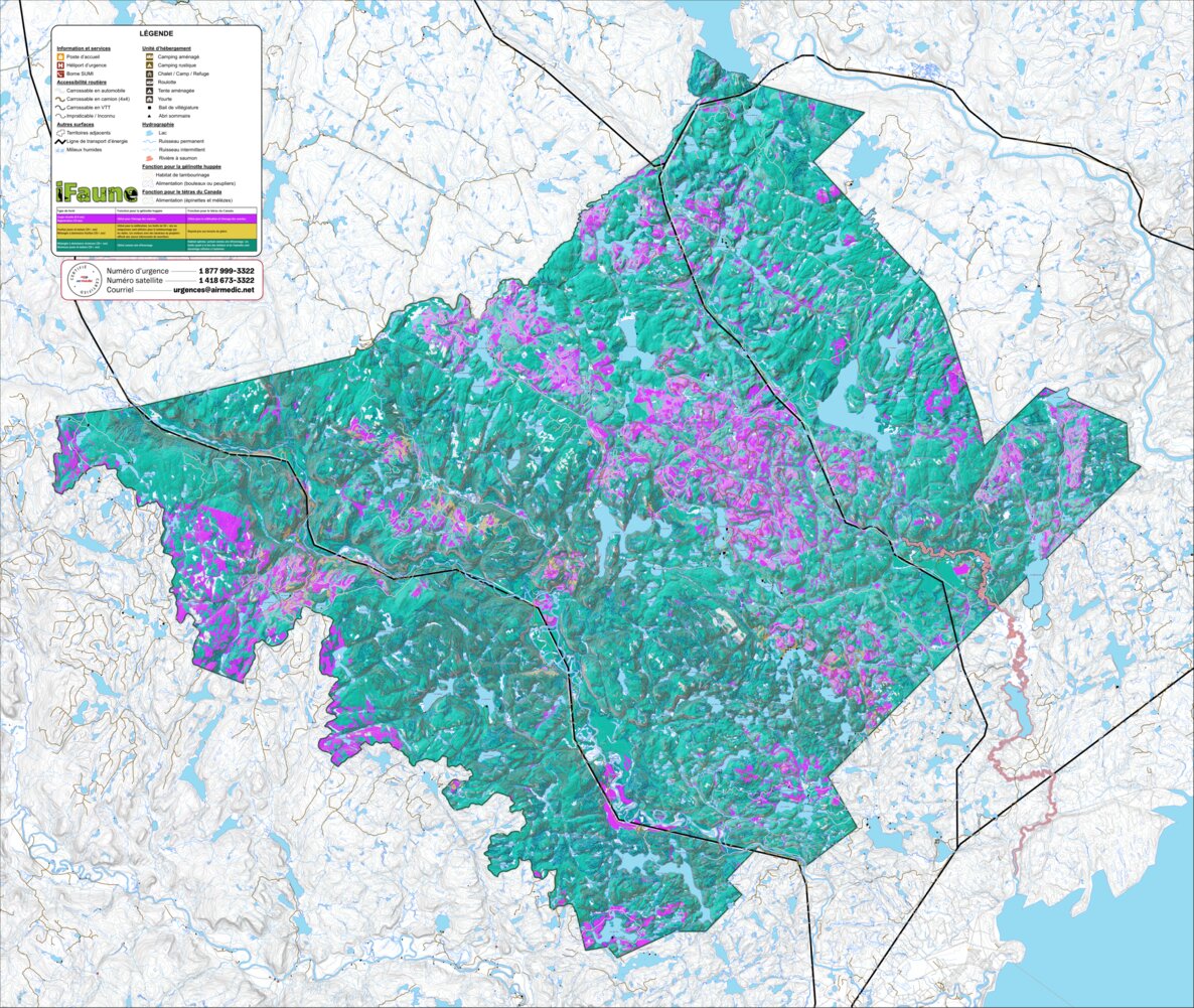 iFaune - Petit gibier - Zec Forestville (2025) Map by Zecs Quebec ...