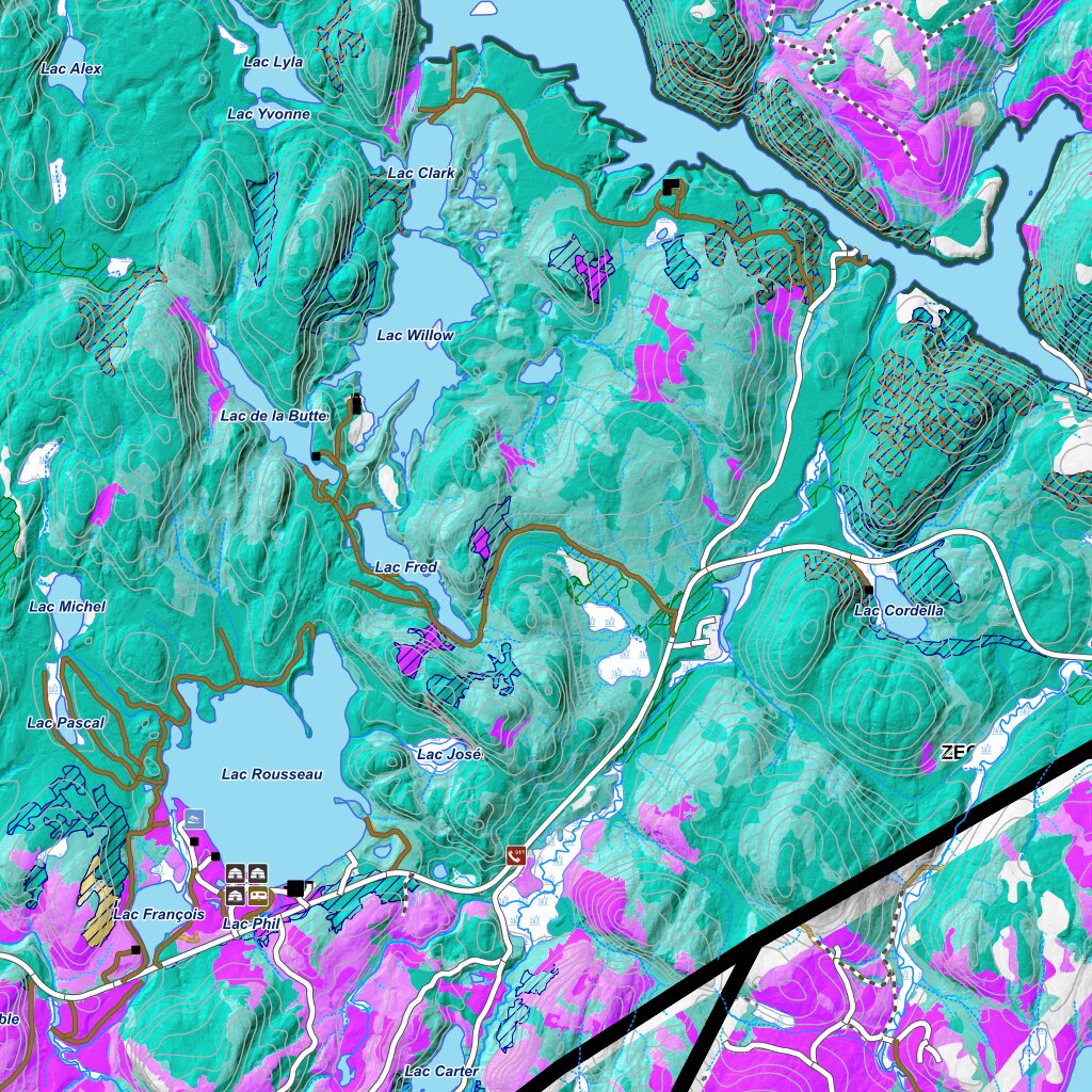 iFaune - Petit gibier - Zec Labrieville (2025) Map by Zecs Quebec ...