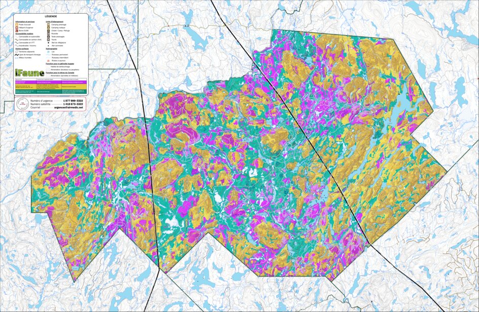 iFaune - Petit gibier - Zec Mazana (2025) Map by Zecs Quebec | Avenza Maps