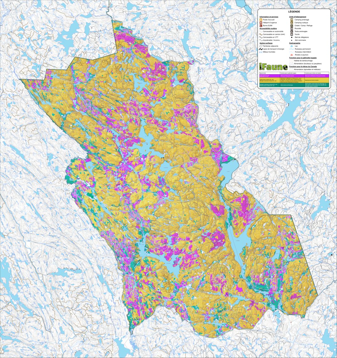 iFaune - Petit gibier - Zec Pontiac (2025) Map by Zecs Quebec | Avenza Maps
