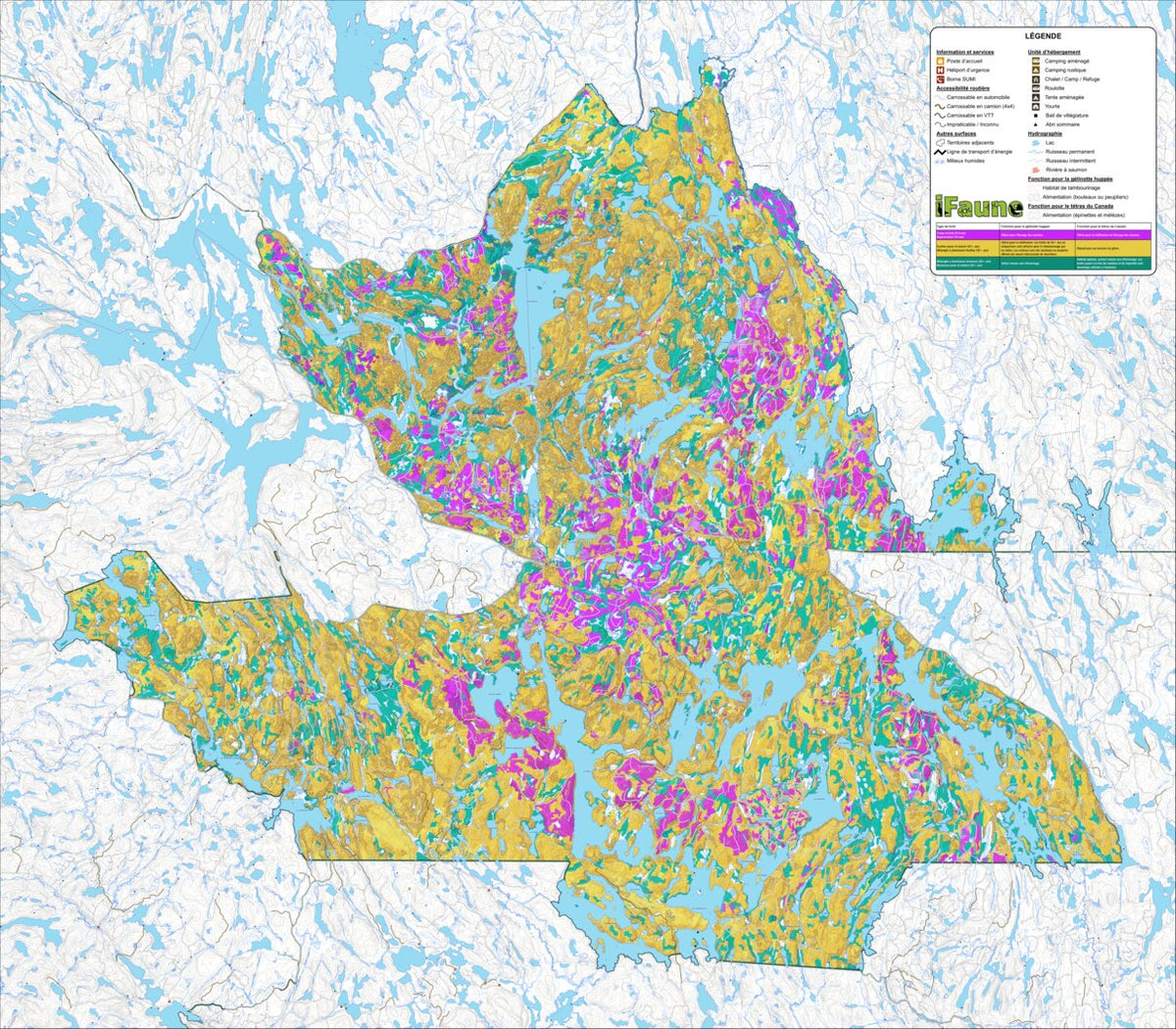 iFaune - Petit gibier - Zec Restigo (2025) Map by Zecs Quebec | Avenza Maps