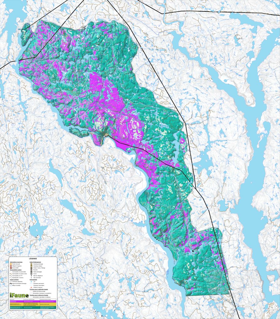 iFaune - Petit gibier - Zec Varin (2025) Map by Zecs Quebec | Avenza Maps