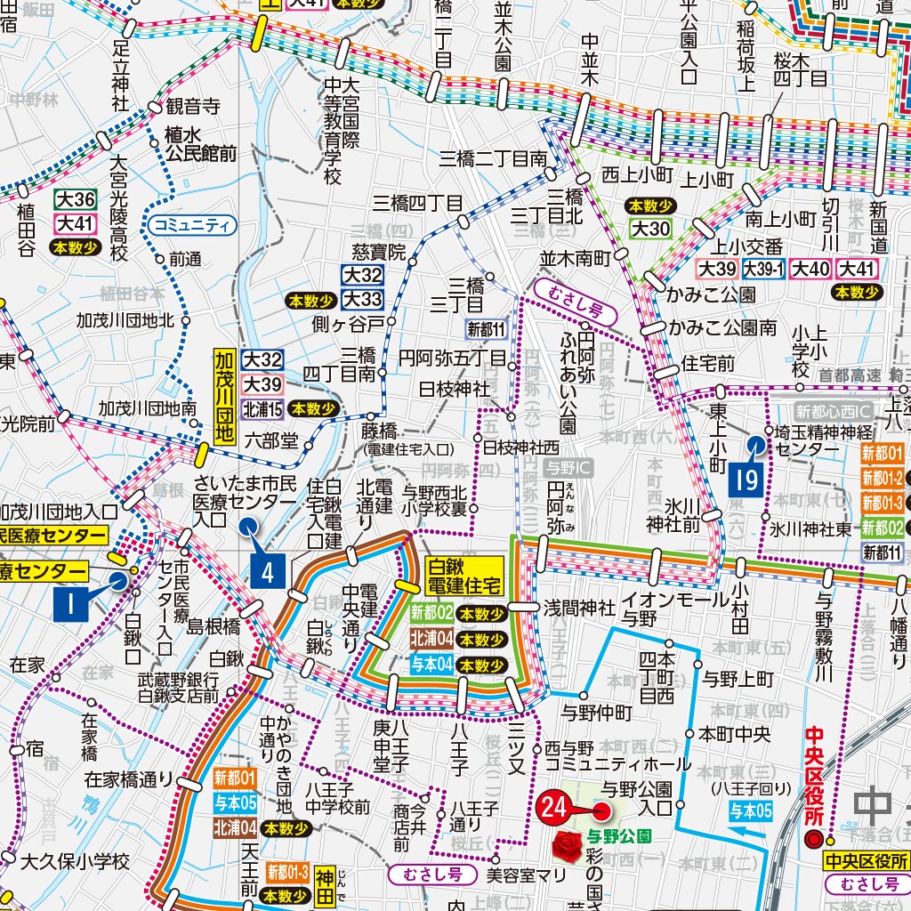 さいたま市バス路線マップ2025 Map by ZENRIN Co.,Ltd. Kanto Branch | Avenza Maps