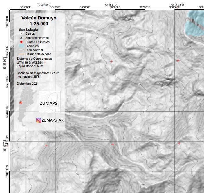 Volcán Domuyo Map by Zumaps | Avenza Maps