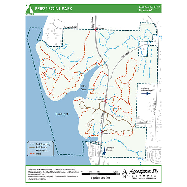 Priest Point Park Map by Avenza Systems Inc. | Avenza Maps