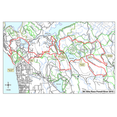 BC Bike Race 2015 Powell River Map by Avenza Systems Inc. | Avenza Maps