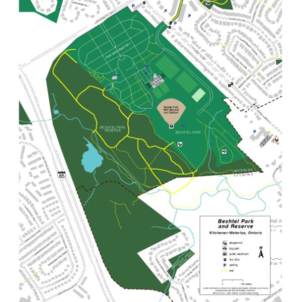 Bechtel Park in Kitchener-Waterloo Map by Julie Witmer Custom Map ...