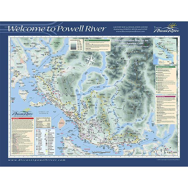 Powell River Recreational Map by Avenza Systems Inc. | Avenza Maps